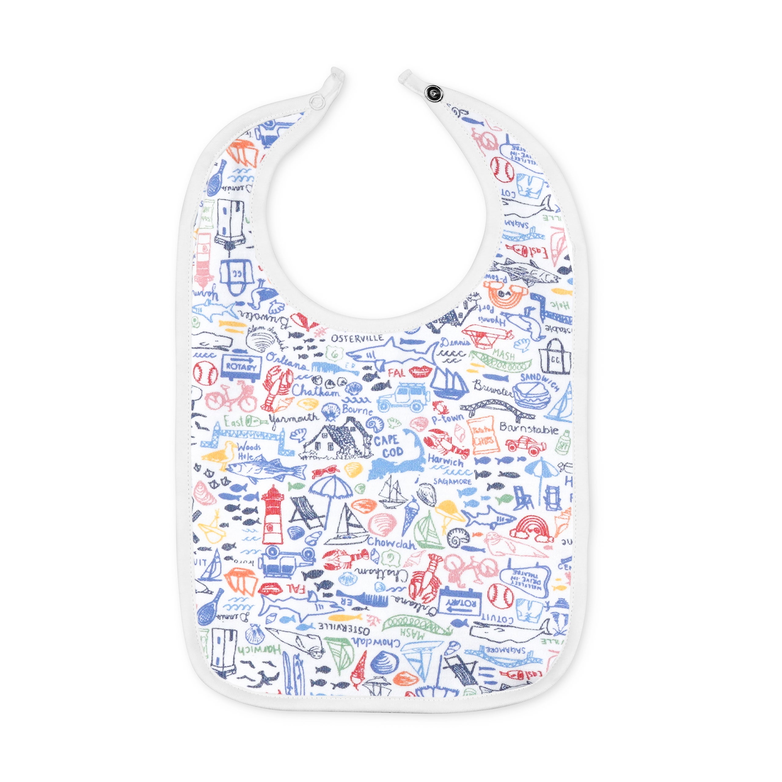 Cape Cod Doodle Bib Multicolored | Caline for Kids